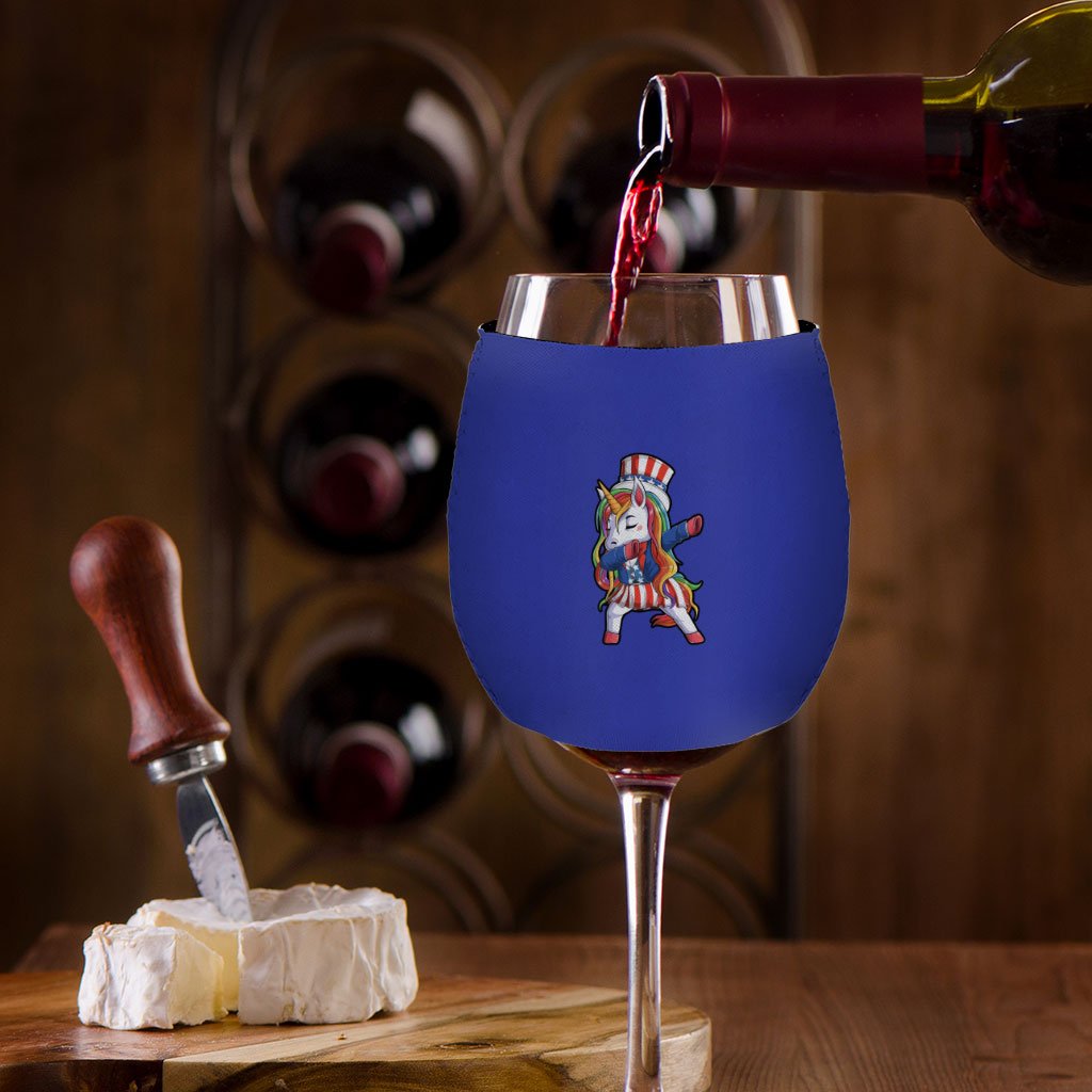 Dabbing Unicorn Wine Glass Sleeve Uncle Sam Sleeves For Wine Glass Funny Wine Glass Sleeve